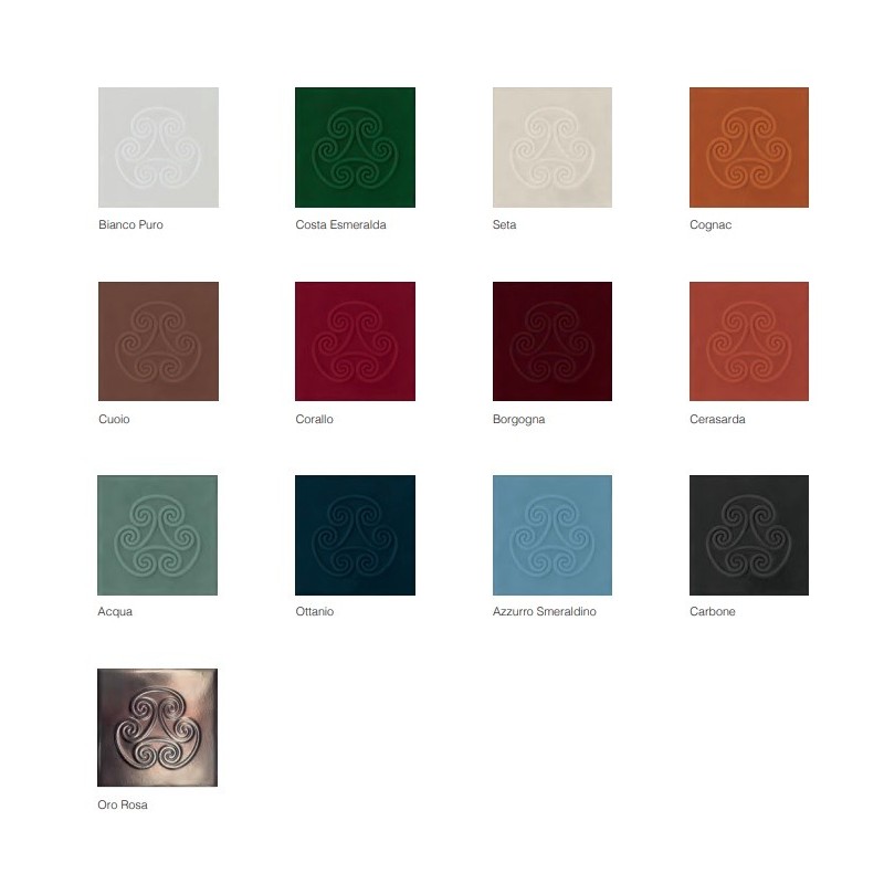 PORTO ROTONDO AZZURRO SMERALDINO MONOGRAM 15X15 cm 10 mm R10 ...